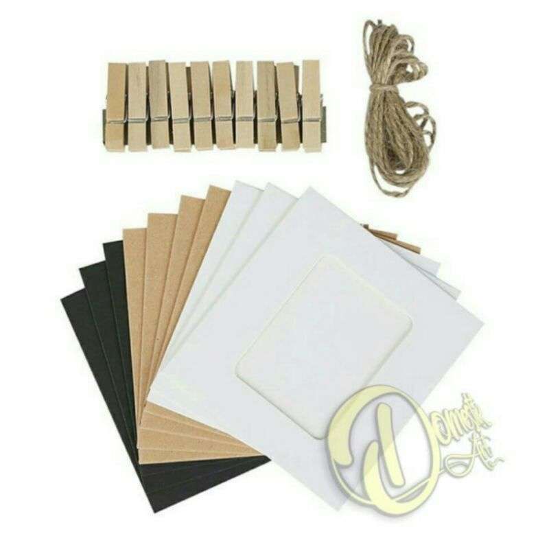 Promo Frame foto gantung warna warni 2R / frame photo kertas / hanging ...