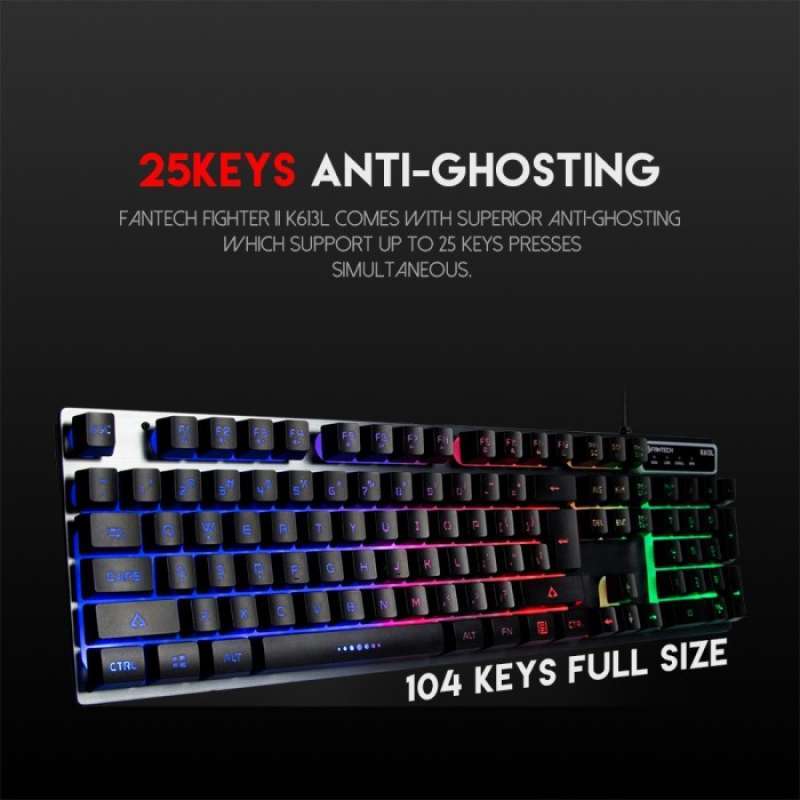Promo Fantech Fighter Ii K613l Keyboard Gaming Rgb Membrane Full Size Diskon 50% Di Seller Bakz ...