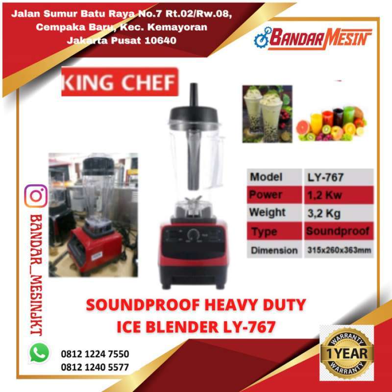 Promo KINGCHEF LY-767 Soundproof Heavy Duty Ice Blender Diskon 23% di Seller Dapuraku Store ...