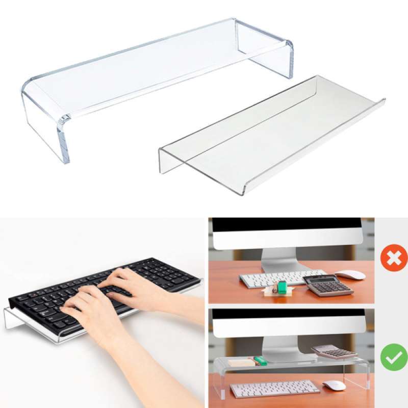 Promo Acrylic PC Laptop Computer Monitor Riser Desktop Screen Keyboard ...