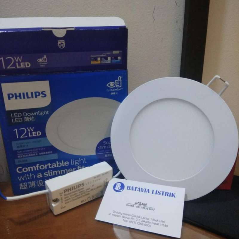 Jual Philips Downlight Led Dl252 12W D130 - Super Slim With External ...