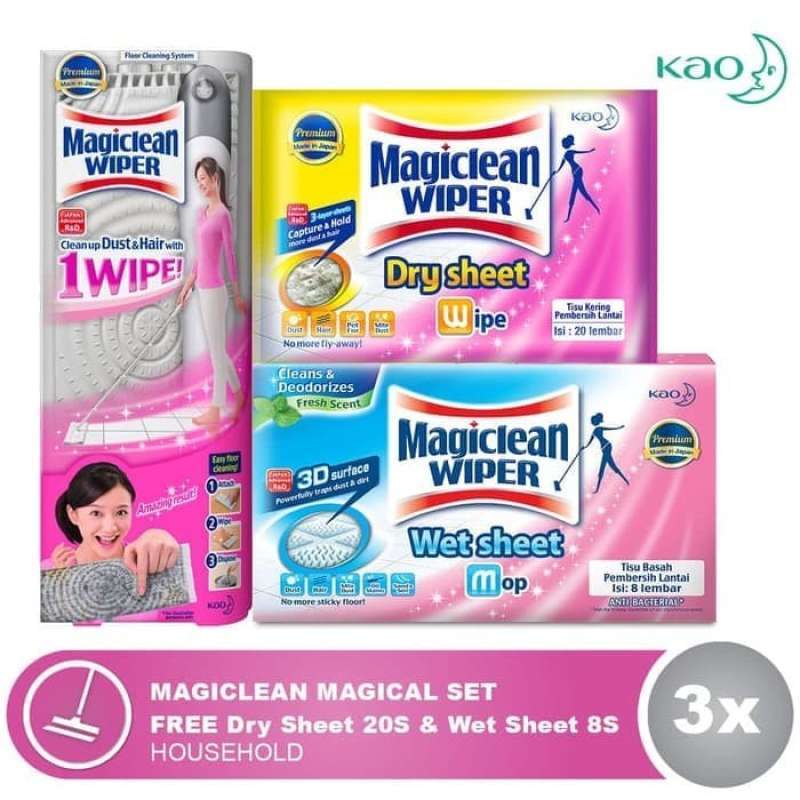 Jual Paket Magiclean Stik, Wipes Wet And Dry, Alat Pel. Made In Japan ...