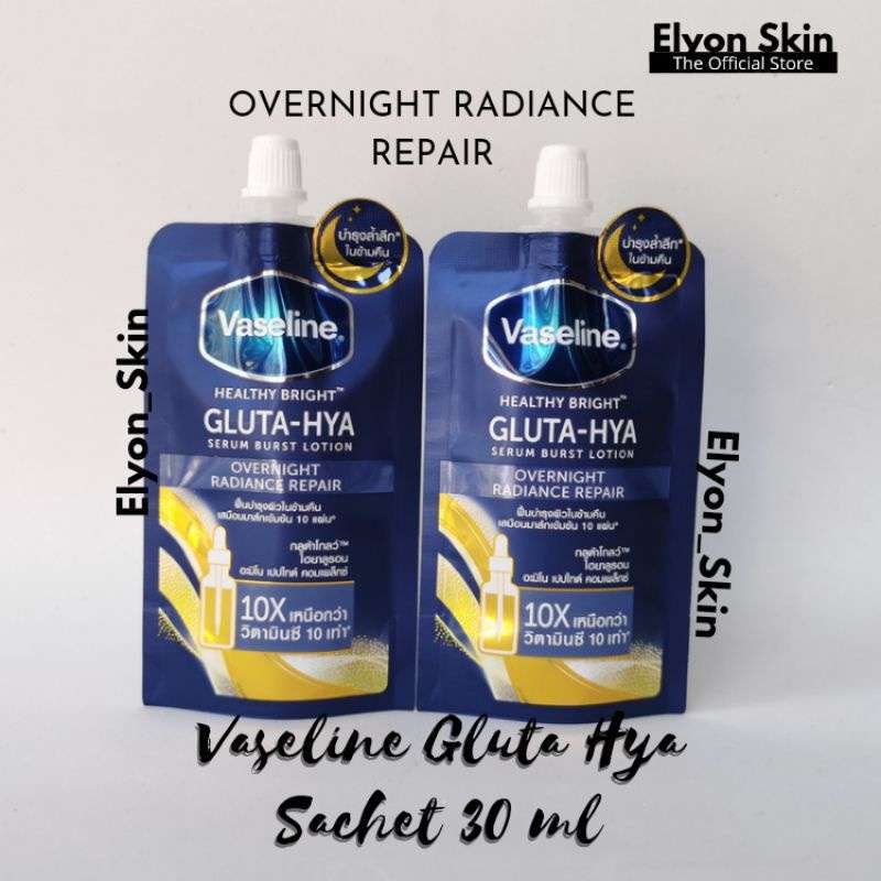 Jual Vaseline Gluta Hya Thailand 300 / 330 Ml Original Flawless Glow & Dewy Radiance Overnight ...