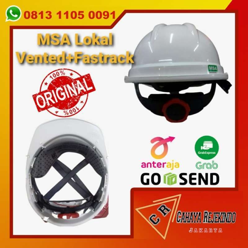 Jual Helm Safety Proyek MSA Lokal Vented Fastrac / HELM PROYEK FASTRAC ...