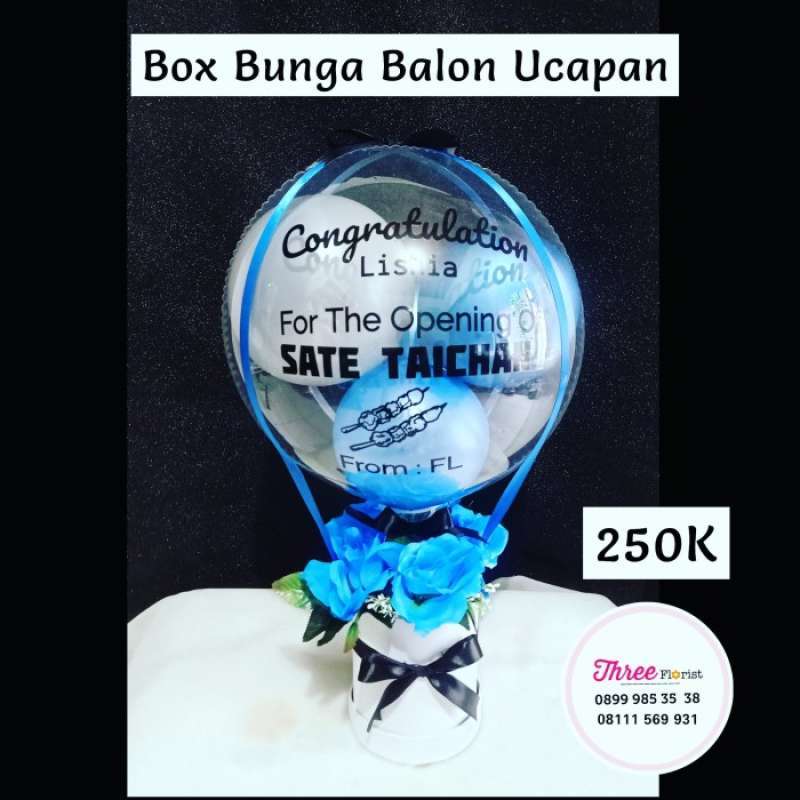 Jual box bunga balon ucapan / hadiah ucapan congratulations / hadiah ...