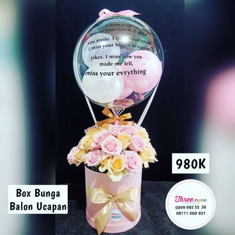 Jual Box Bunga Balon / Box Balon Hadiah Ucapan / Hadiah Ucapan / Ucapan ...
