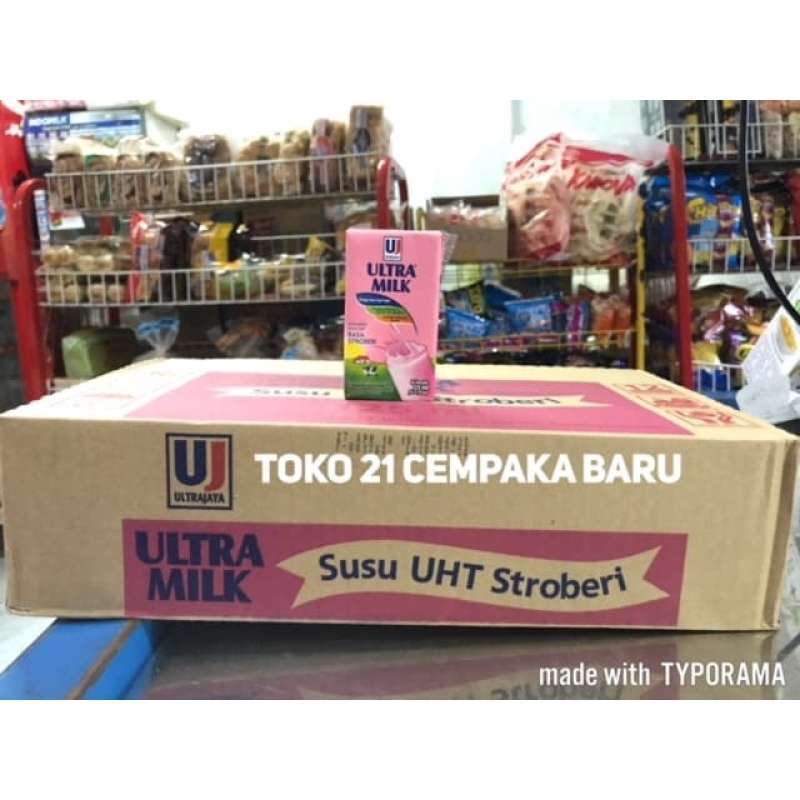Jual Susu UHT Ultra Milk STROBERI 125ml 1 KARTON STRAWBERRY STROBERY 125 ml di Seller TOKO 21 ...