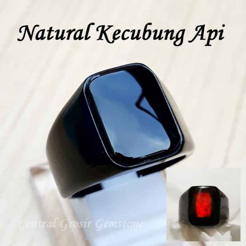 Promo Cincin Batu Keren Natural Kecubung Api Yaman Wulung Api Asli Aceh ...