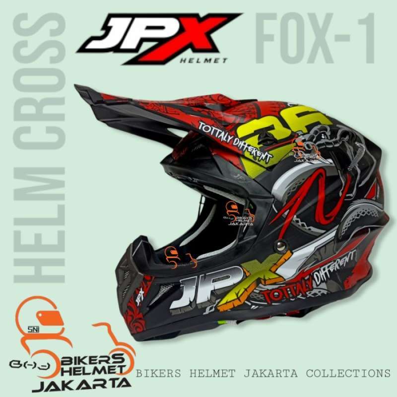 Promo Jpx Helm Cross X16 Fluorescent Black Doff Trail Super Diskon 35% ...