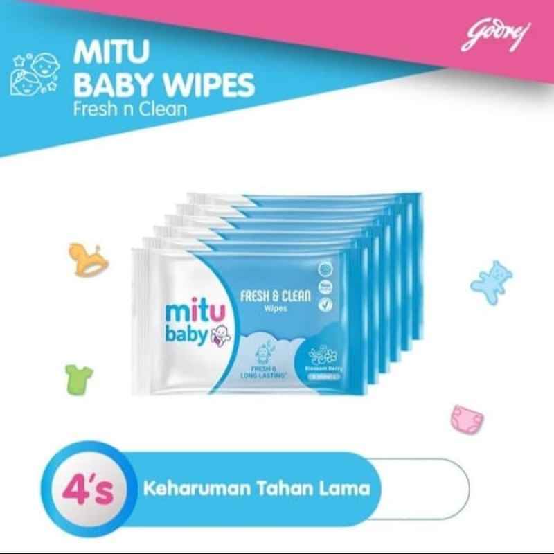 Jual MITU Tisu Basah Sachet Kecil 4 Sheets di Seller Bebepedia Store ...