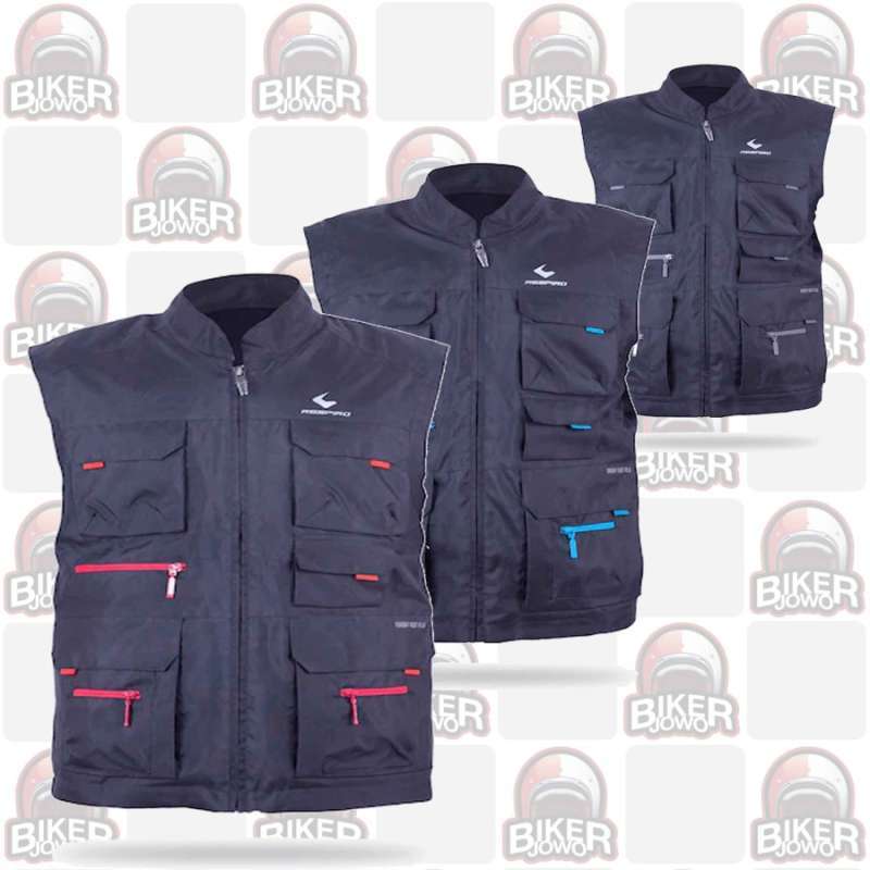 Jual Respiro Torrent Vest Rompi Motor Cargo Photographer - M Black Blue ...