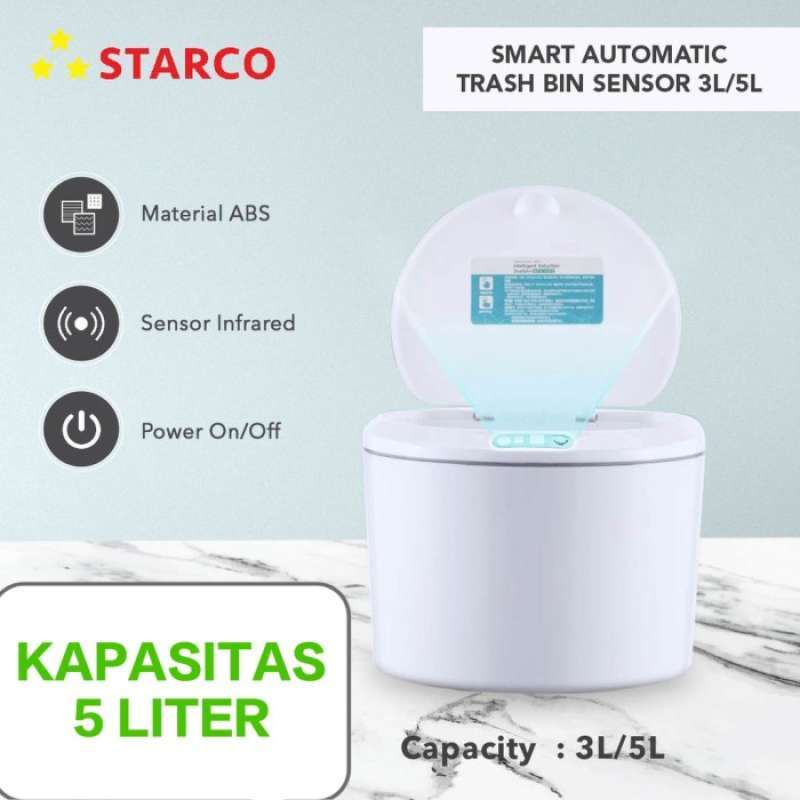 Jual STARCO TEMPAT SAMPAH 5 LITER BULAT SMART OTOMATIS TRASH BIN di ...