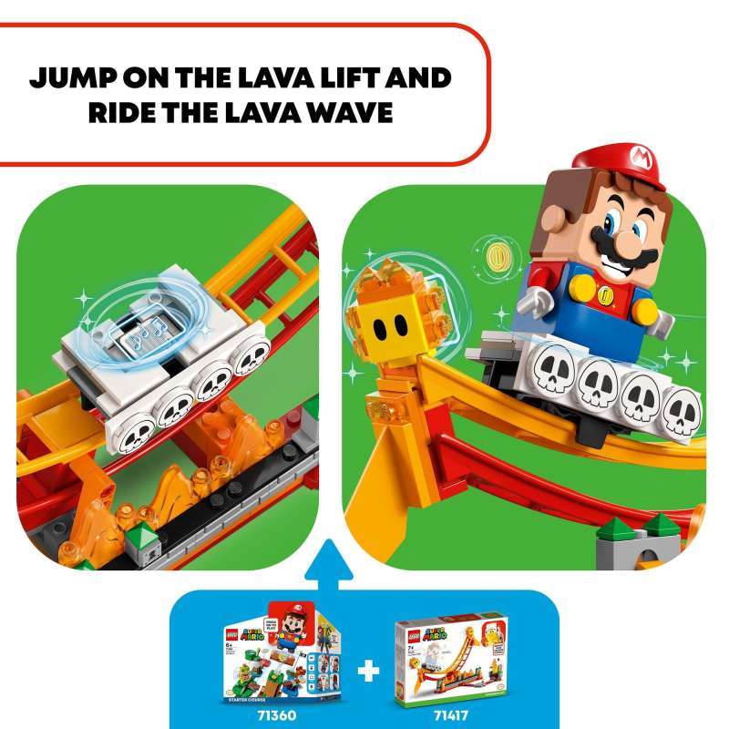 Promo Lego Super Mario 71416 Lava Wave Ride Expansion Set Building Toy ...