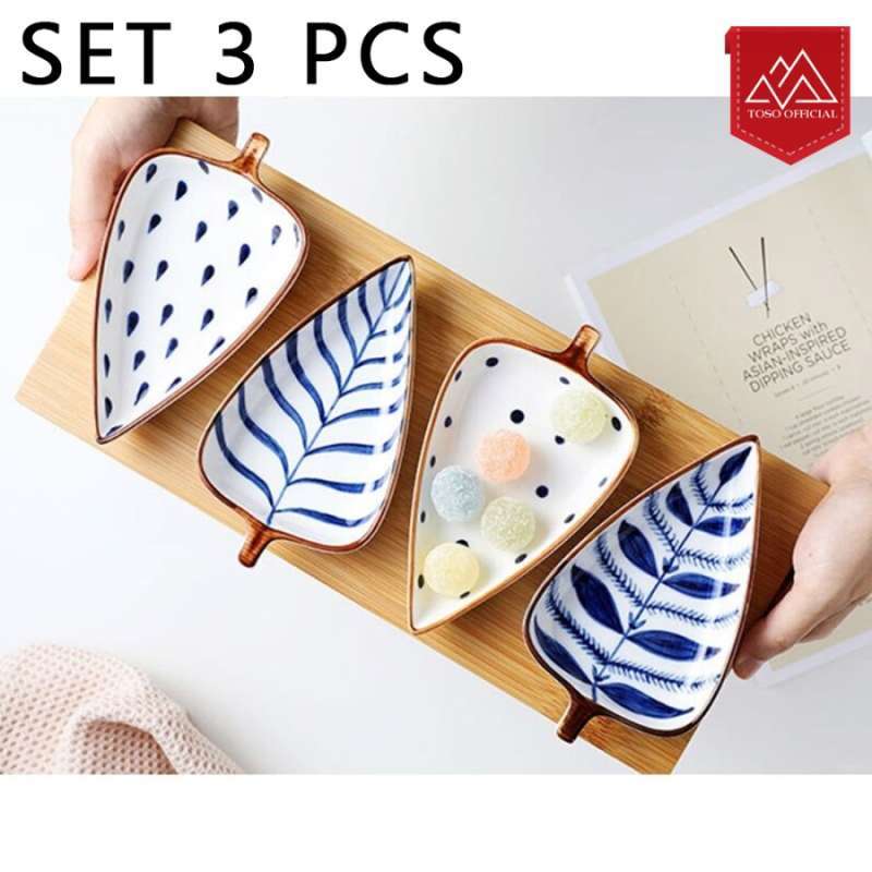 Jual Piring Keramik Piring Snack Daun Leaves Leaf Saucer Ceramic Set ...