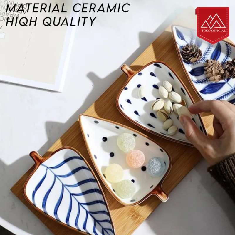 Jual Piring Keramik Piring Snack Daun Leaves Leaf Saucer Ceramic Set ...