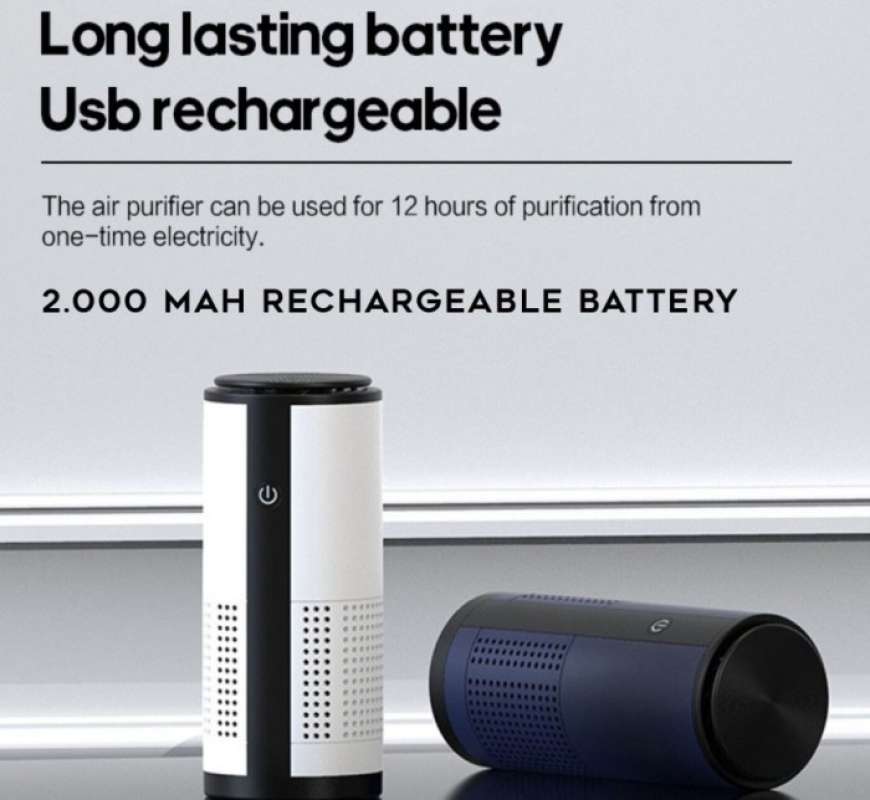 Jual Rechargeable Car Air Purifier Battery Mobil Cordless Spec Leka ...