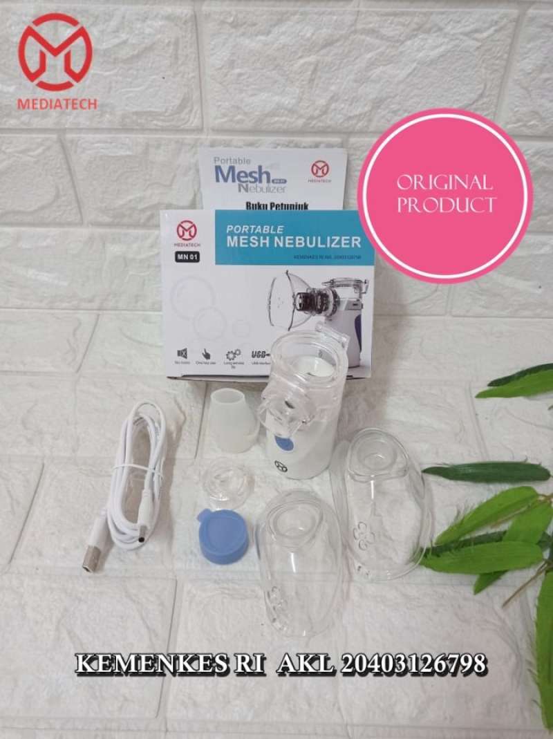 Jual MESH NEBULIZER PORTABLE ALAT INHALASI UAP BANTU PERNAFASAN ASMA di ...