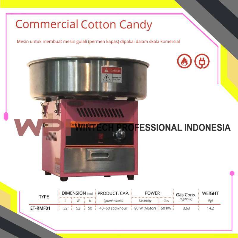 Jual Getra Et-rmf01 Mesin Pembuat Gula Kapas Gulali Gas Candy Machine ...