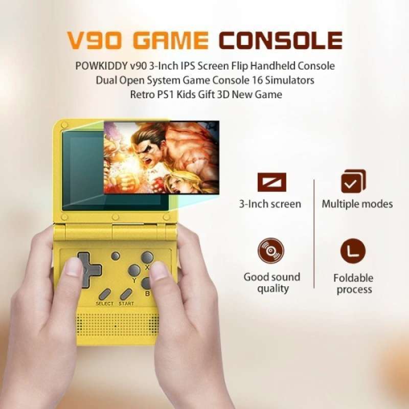 Promo Game Nostalgia Jadul - Powkiddy V90 - Retro Flip Handheld Console ...