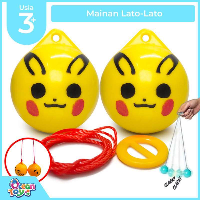 Jual Mainan Viral TikTok Lato Lato Etek Etek Emoji / Smiley dan Pikachu ...