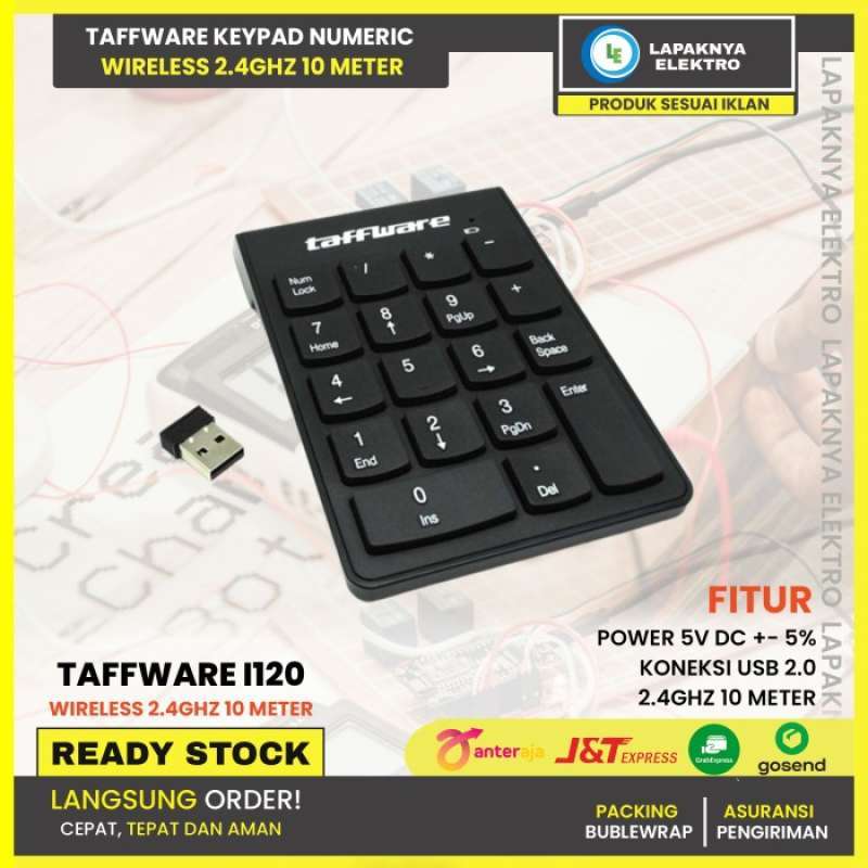 Promo Keyboard Angka Keypad Numeric Wireless 2.4GHz 10 Meter Taffware Diskon 28% di Seller ...
