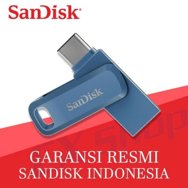 Promo Sandisk OTG 128GB USB Type-C USB 3.1 Ultra Dual Drive Go - Navy ...