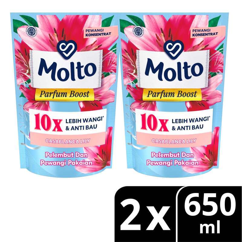 Promo Molto Pelembut & Pewangi Pakaian Softener Konsentrat Parfum Boost Casablanca Lily 650 Ml ...