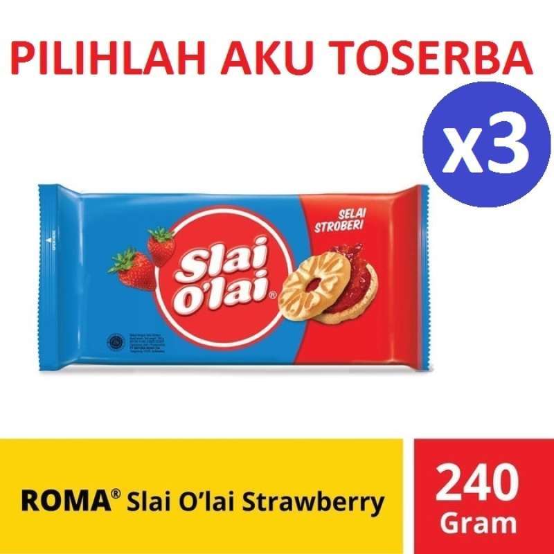 Jual Biskuit Slai O'lai Strawberry Family Pack / Slai Olai Stroberi 240 ...