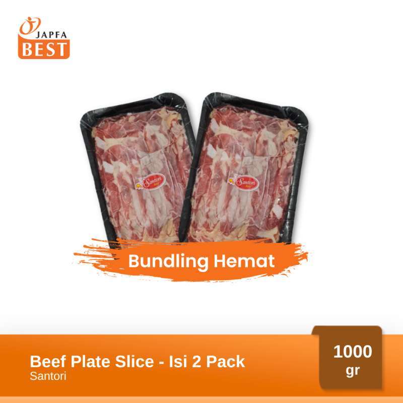 Jual Bundling Hemat Beef Plate Slice Santori 500gr (Isi 2 pack) di ...