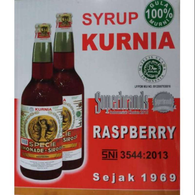 Jual Syrup Kurnia - Sirup Kurnia Original 600 Ml Rasa Raspberry - Free ...