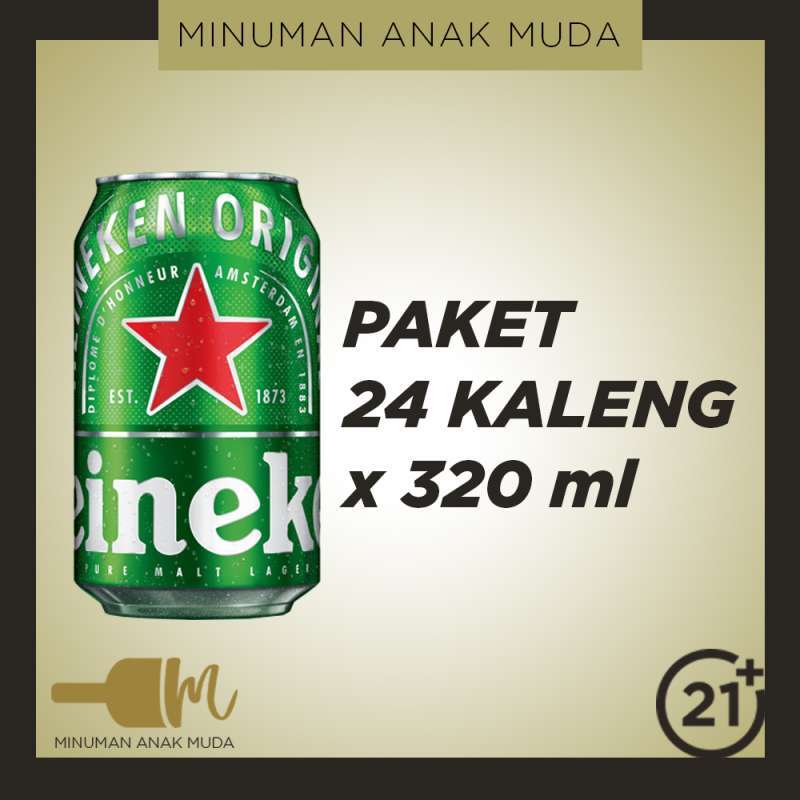 Jual Beer Bir Heineken Kaleng 320ml (24 Kaleng / 1 Karton) Harga ...