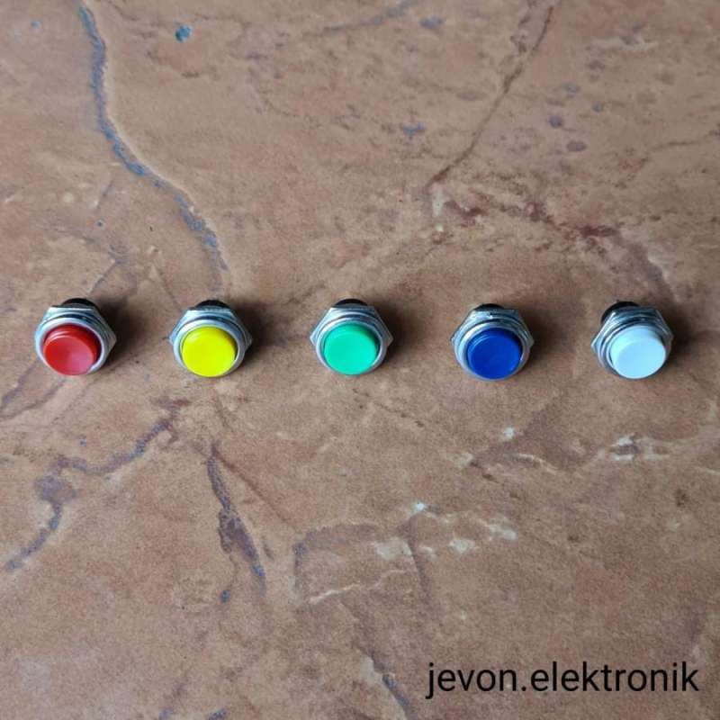 Jual Saklar Tombol Button Push On Besi Besar Warna di Seller Jevon ...