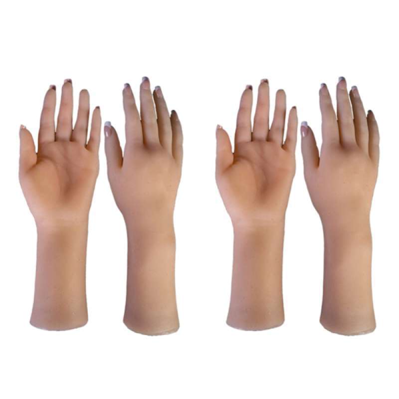 Jual 2 Pair Silicone Mannequin Fake Hands Jewelry Bangles Display Hand ...