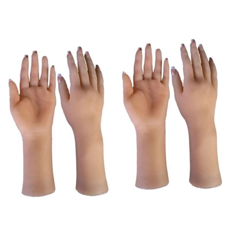 Jual 2 Pair Silicone Mannequin Fake Hands Jewelry Bangles Display Hand ...
