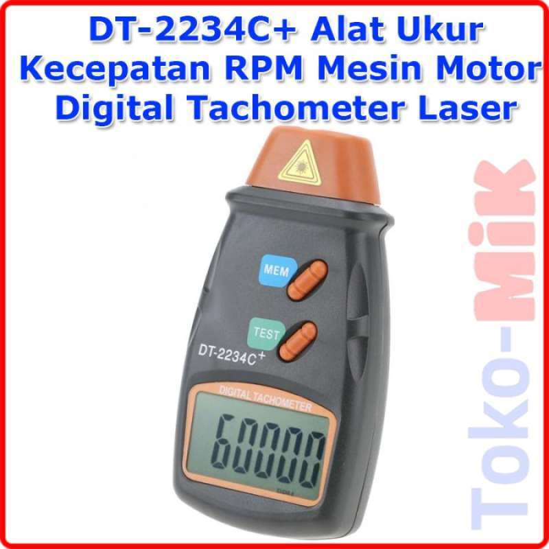 Promo DT-2234C+ Alat Ukur RPM Kecepatan Motor Mesin Digital Tachometer ...