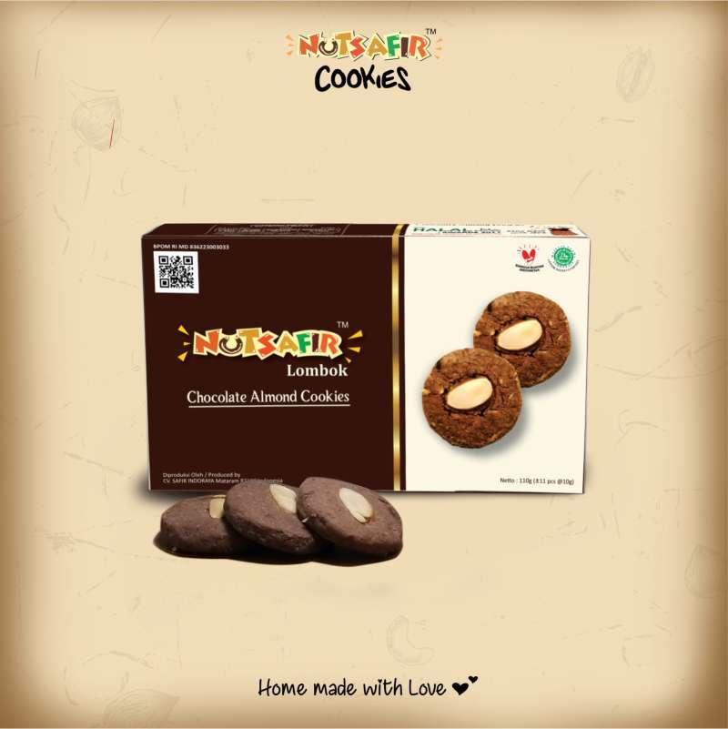 Jual NUTSAFIR COOKIES COKLAT ALMOND di Seller Nutsafir Cookies Lombok ...