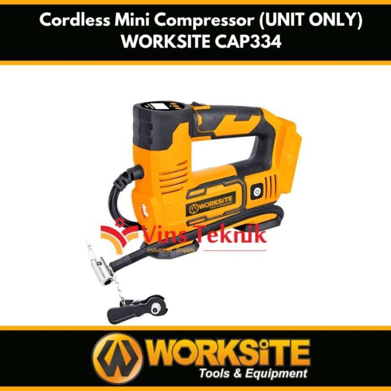 Promo Mini Compressor Cordless Pompa Angin Mini Worksite Cap334 Unit ...