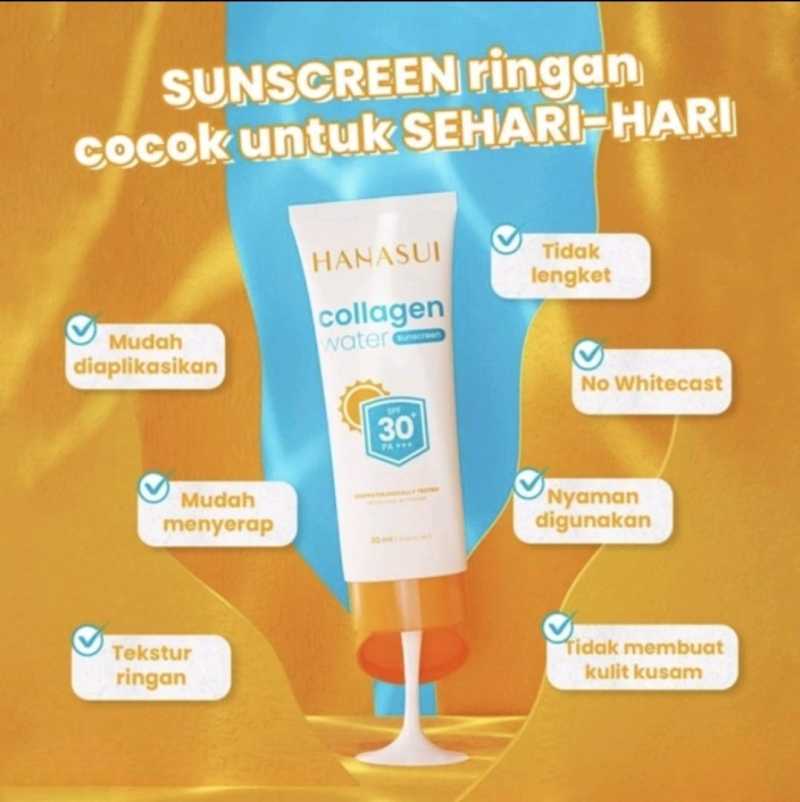 Jual Hanasui Collagen Sunscreen SPF 30 / Sunscreen hanasui di Seller ...