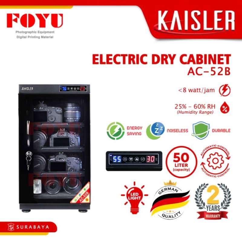 Jual Dry Box Cabinet Lemari Kering Simpan Kamera 50 Liter Kaisler Ac ...