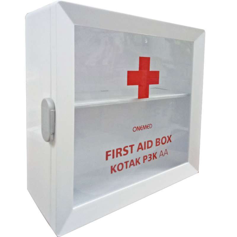 Jual OneMed Kotak P3K AA Rak Dinding Gantung Obat First Aid Kit Hanger ...