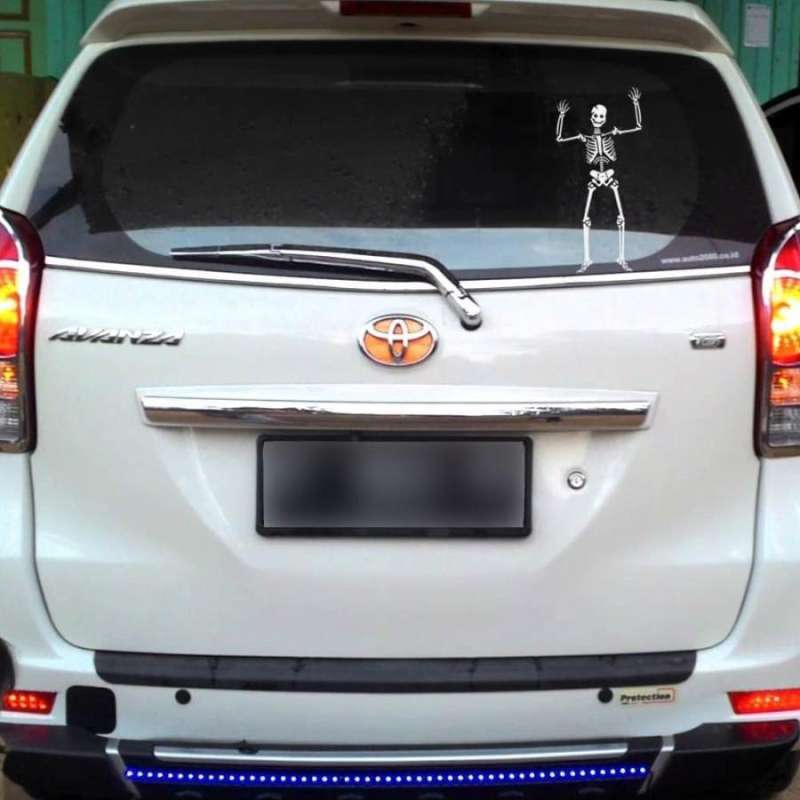 Jual Sticker Mobil Cutting Vinyl Reflektif Tulang Tengkorak Lengkap di ...