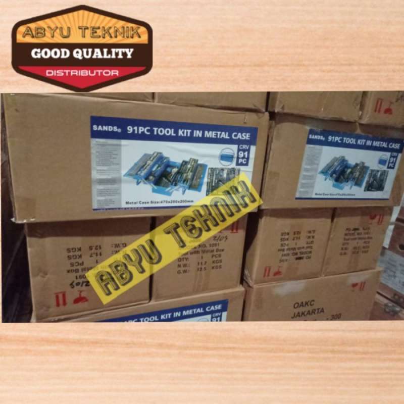 Jual Toolkit Set Tool Kit Set Merek Sands 91 Pcs 100% Original Brand Di ...