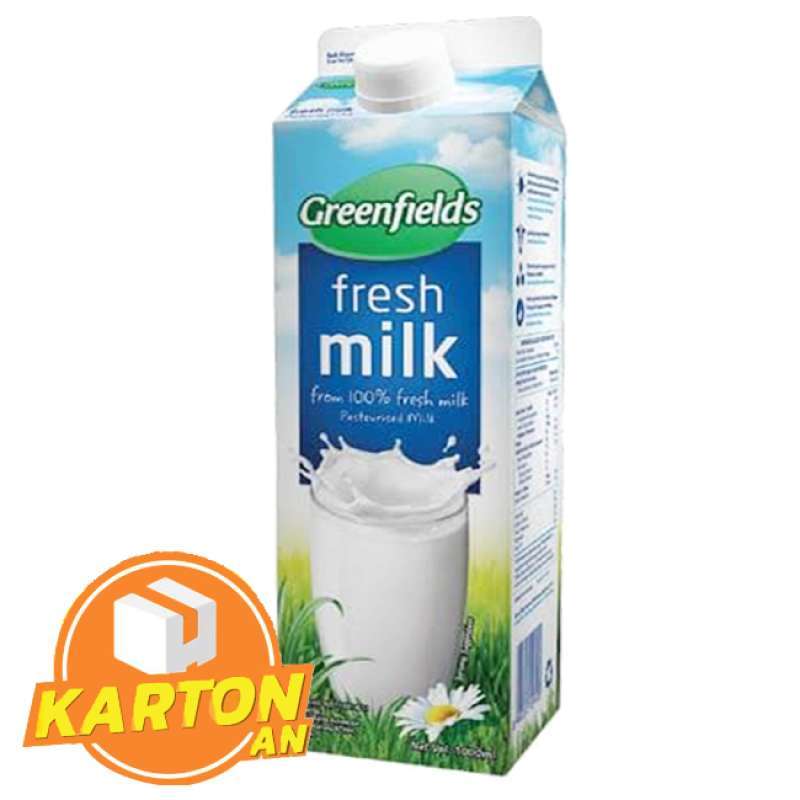 Jual Greenfields Fresh Milk Full Cream 1000ml ( Karton = 12 Pcs ...