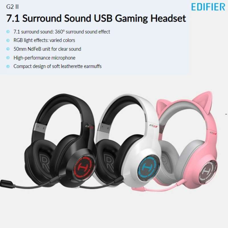Jual Headset Gaming Edifier G2 Ii Usb 7.1 Virtual Surround Sound ...
