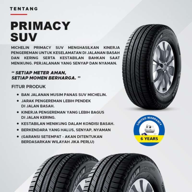 Promo Michelin Primacy Suv 235 60 R18 Pcy Suv Mi Ban Mobil Diskon 5% Di Seller Ottoban Indonesia ...