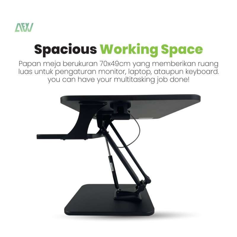 Jual Bianca Standing Desk Converter Ergonomic Meja Lipat Kerja - Putih ...