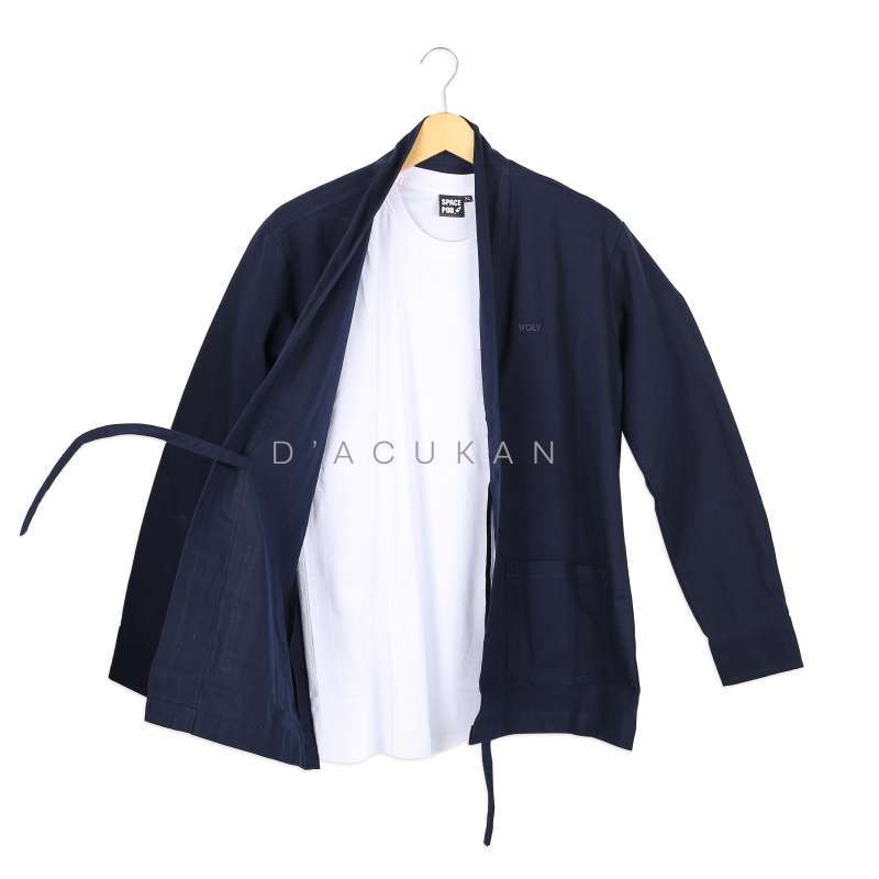 Jual Wolv Kimono Outer Pria Lengan Panjang - L Navy Di Seller D'acukan ...