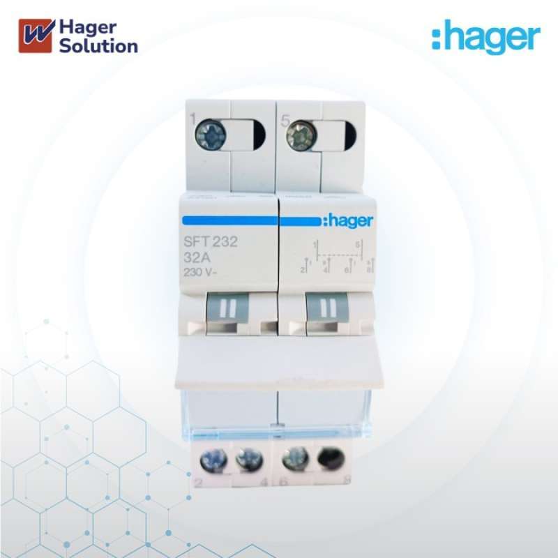 Promo HAGER MCB PLN-Genset On-Off Changeover Switch 2P 32A - HA.SFT232 ...