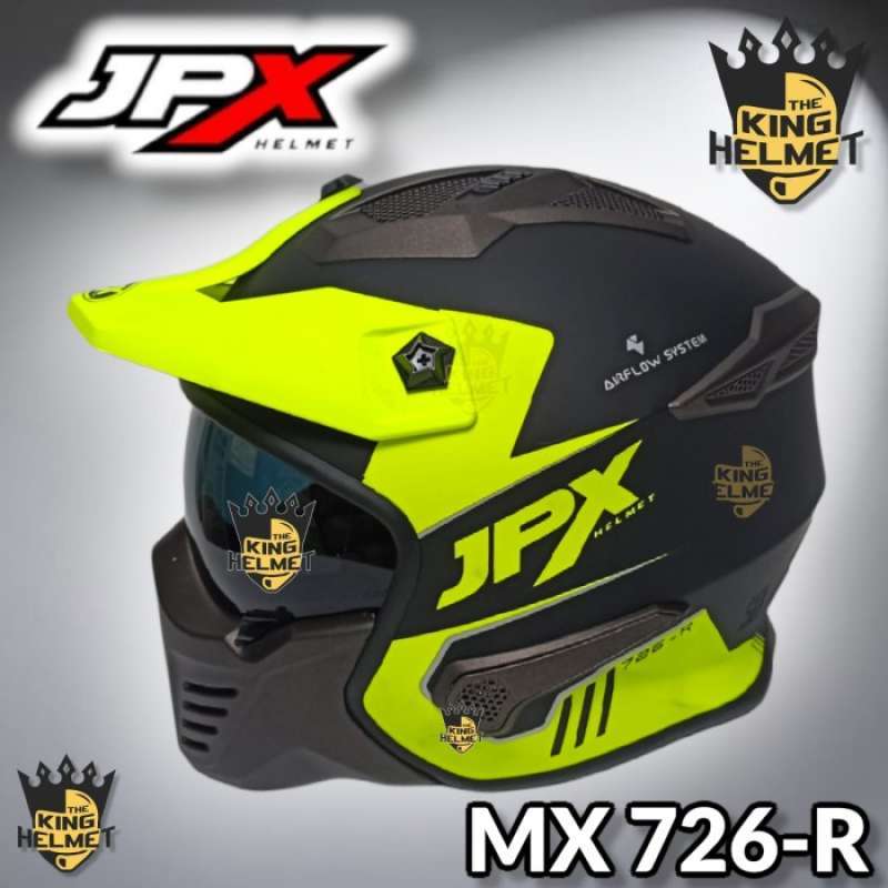 Promo Limited Helm Jpx Mx 726 R Solid Cross Over Full Face Jpx Original ...