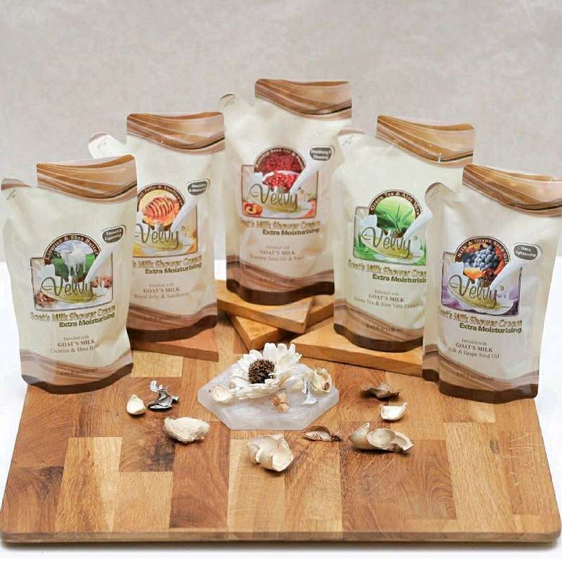 Jual Velvy Goats Milk Shower Cream 800 ml - REFILL di Seller BELDA ...